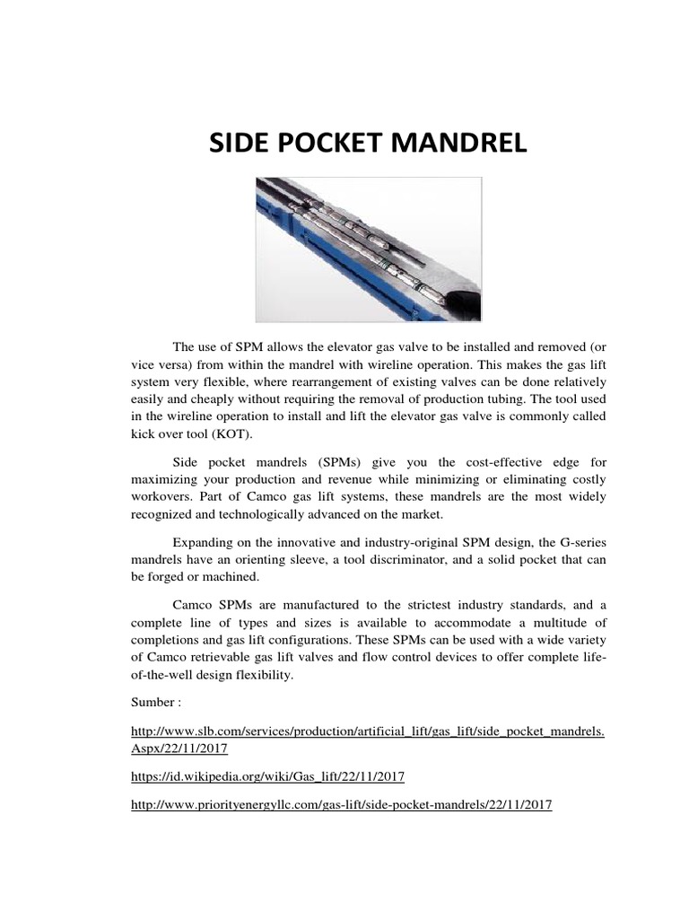 Side Pocket Mandrel Overview | PDF