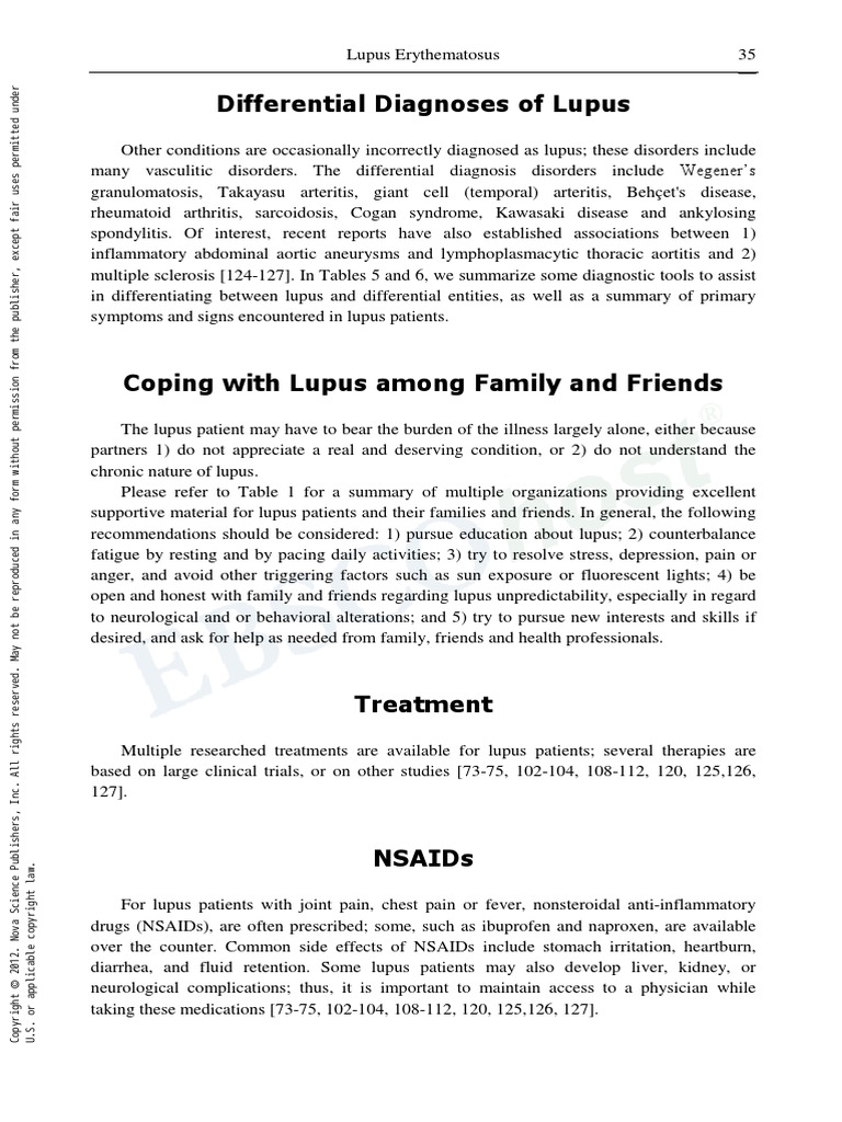 Differential Diagnoses of Lupus | PDF | Systemic Lupus Erythematosus ...