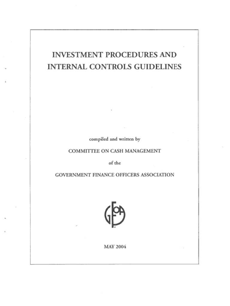 Investment Procedures and Internal Control Guidelines | PDF