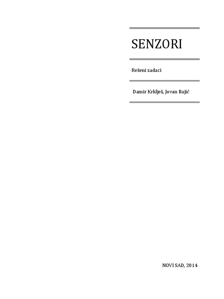 Senzori Reseni Zadaci 2014 | PDF