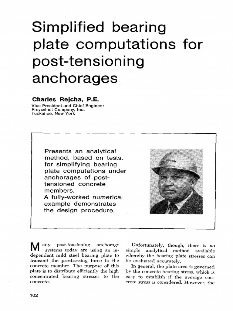Bearing Plate Design | PDF | Prestressed Concrete | Structural Steel