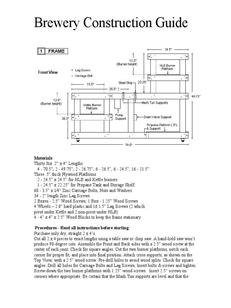 Brewery Construction Guide | PDF | Brewing | Beer