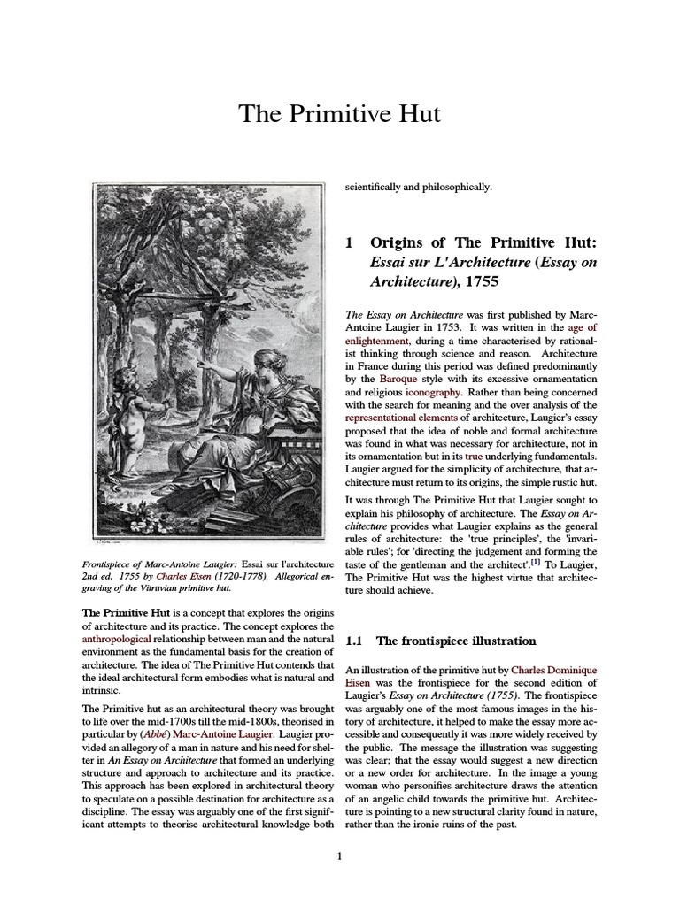 The Primitive Hut | PDF | Architectural Design | Architecture