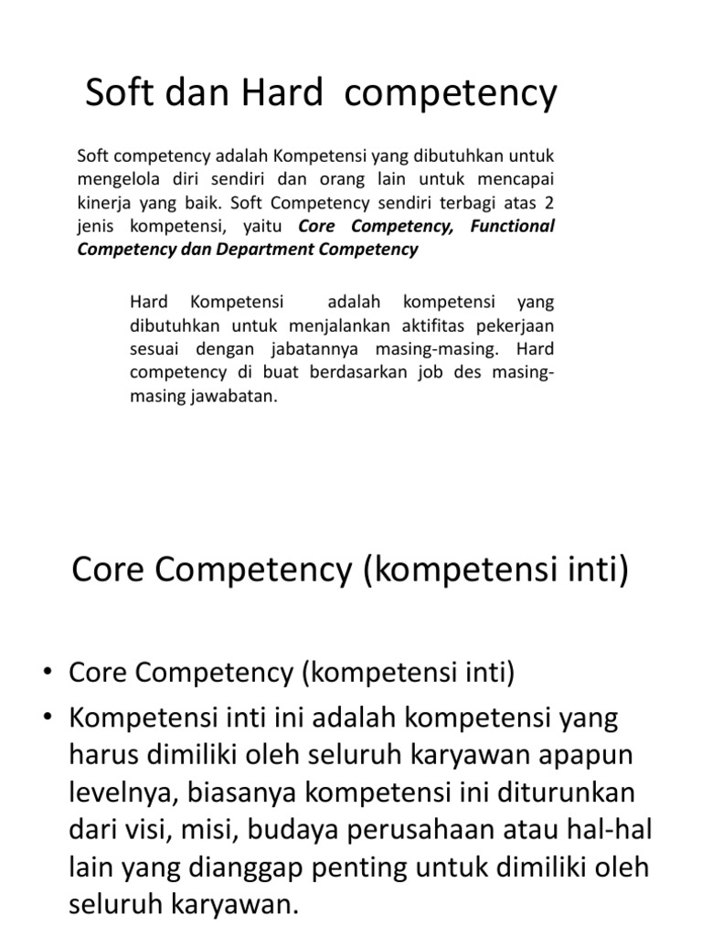 Soft Dan Hard Competency | PDF | Karier & Perkembangan