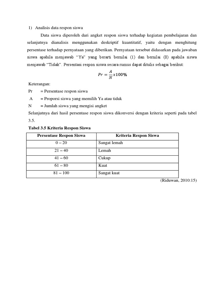 Analisis Respon Siswa - Rumus Soal