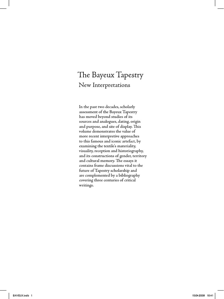 The Bayeux Tapestry New Interpretations | PDF | Norman Conquest Of ...