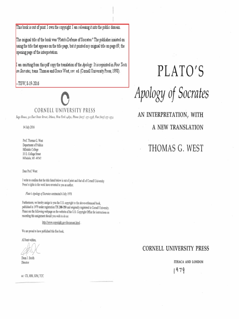West Plato S Apology Of Socrates Pdf Download Free Pdf Apology