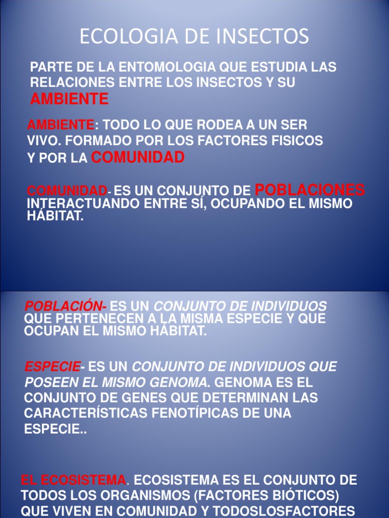 Ecologia de Insectos I | PDF | Ecosistema | Plaga (organismo)