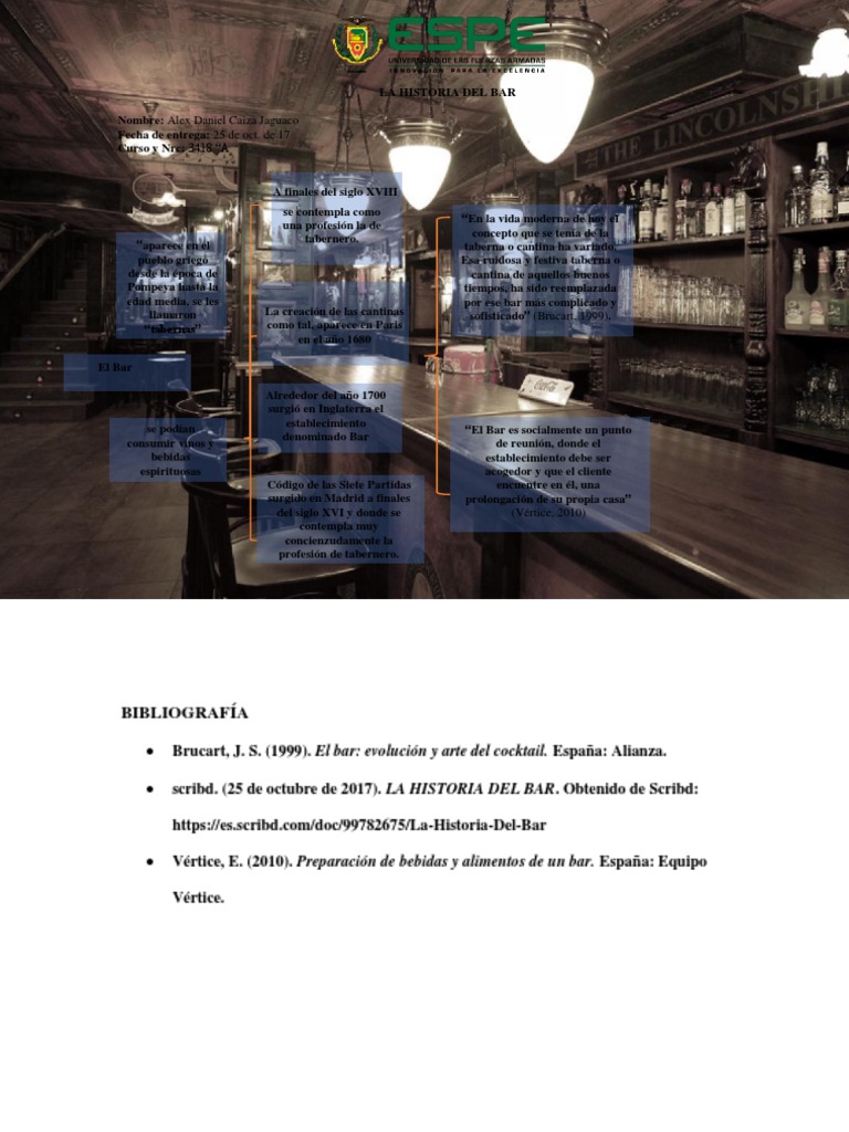 Orígenes y evolución del bar | PDF | Restaurante y Catering | Club nocturno