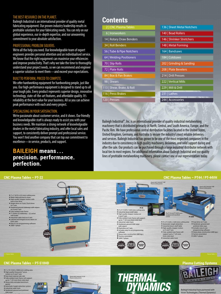 MetalWork - Baileigh 2016 | PDF | Numerical Control | Sheet Metal