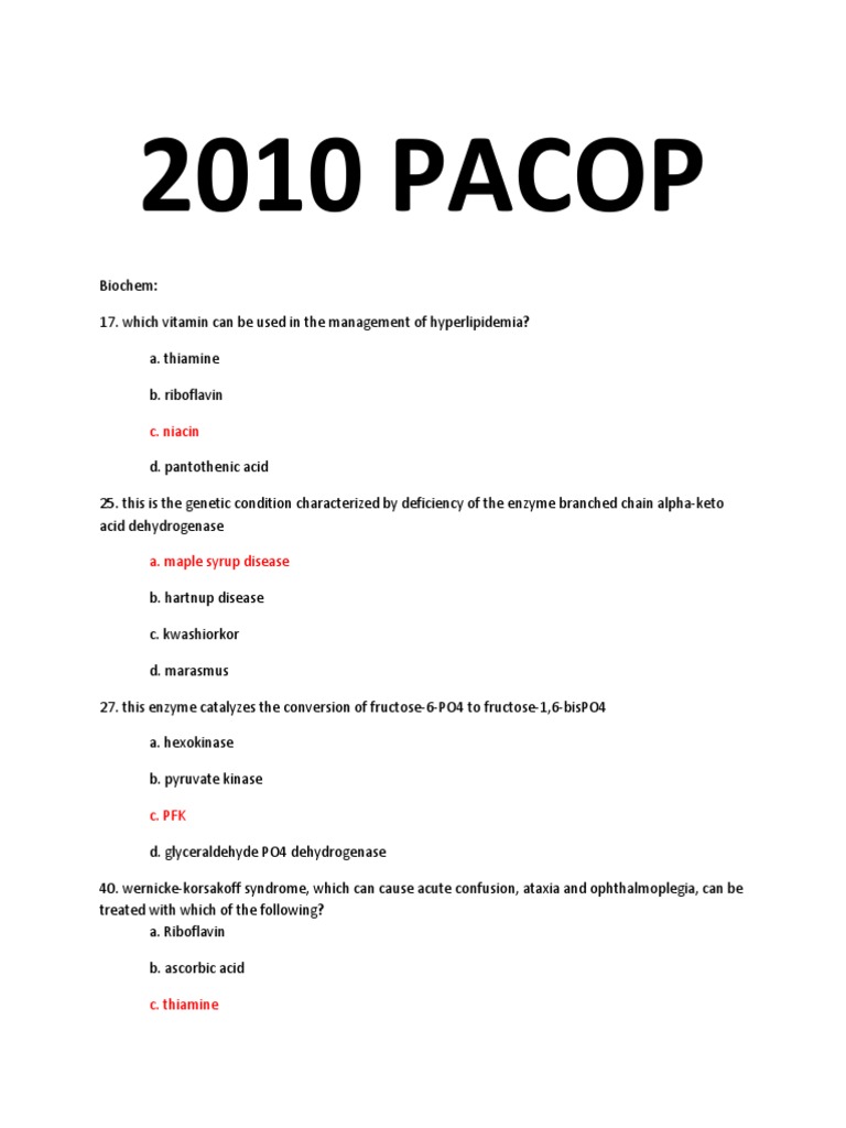 PACOP Items | Download Free PDF | Tyrosine | Amino Acid