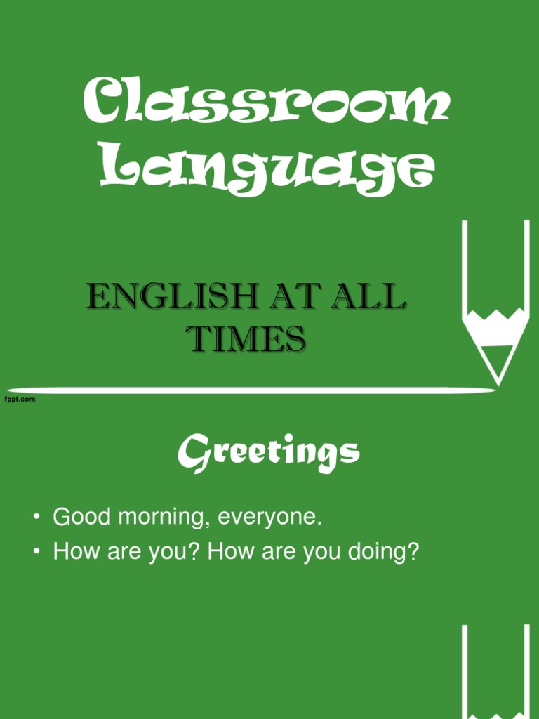 Classroom Language For Students | PDF | Self-Improvement