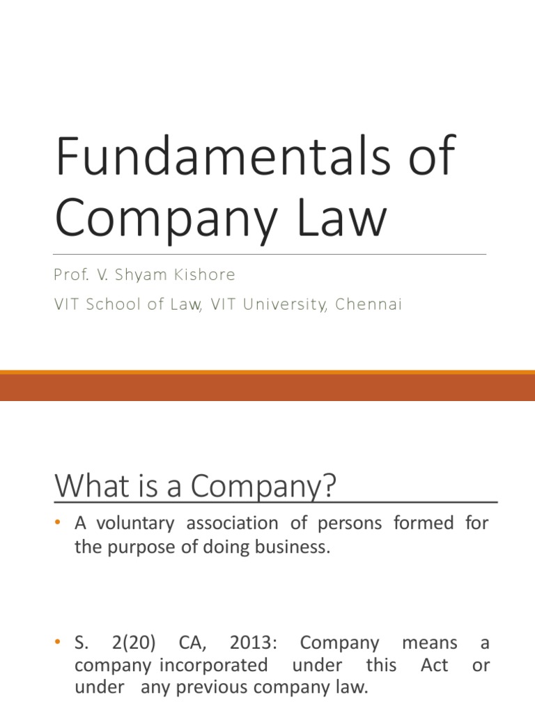 Company Law Basics and Associations | PDF | Board Of Directors ...
