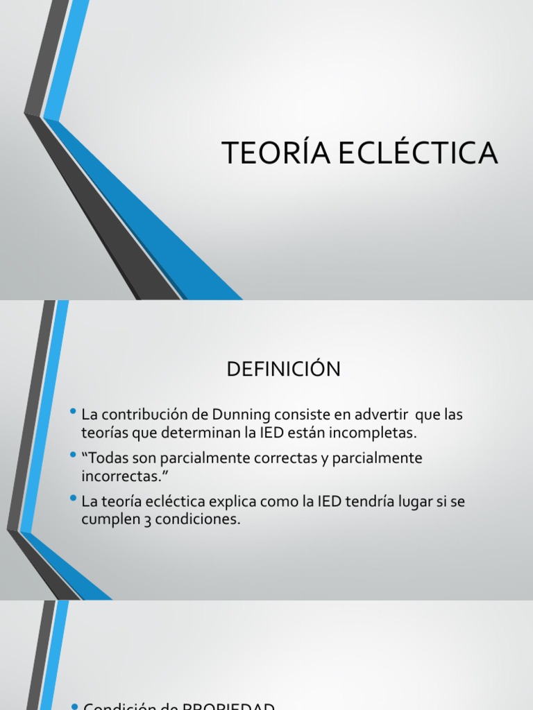 Teoría Ecléctica | PDF