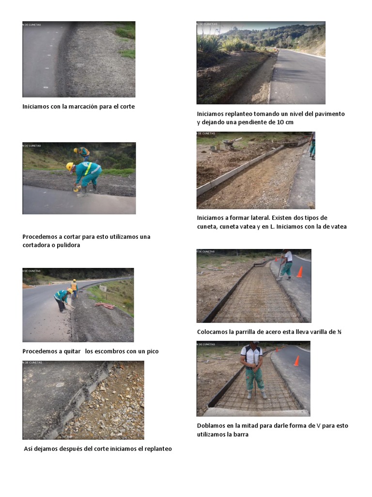 Construcción de Cunetas de Concreto | PDF