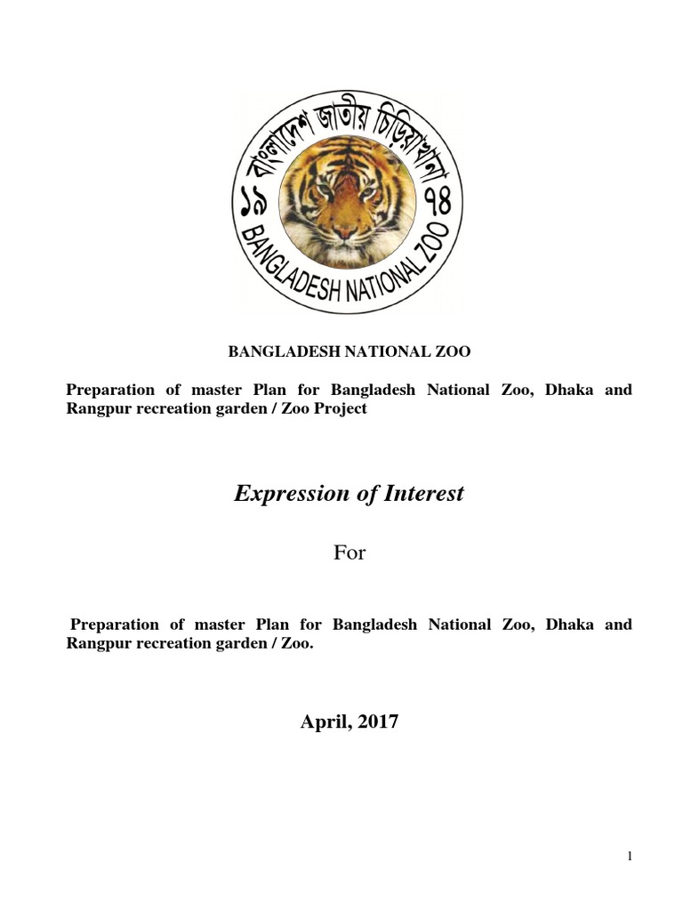 EOI Notice For Master Plan - Zoo | PDF | Zoo | Conservation Biology