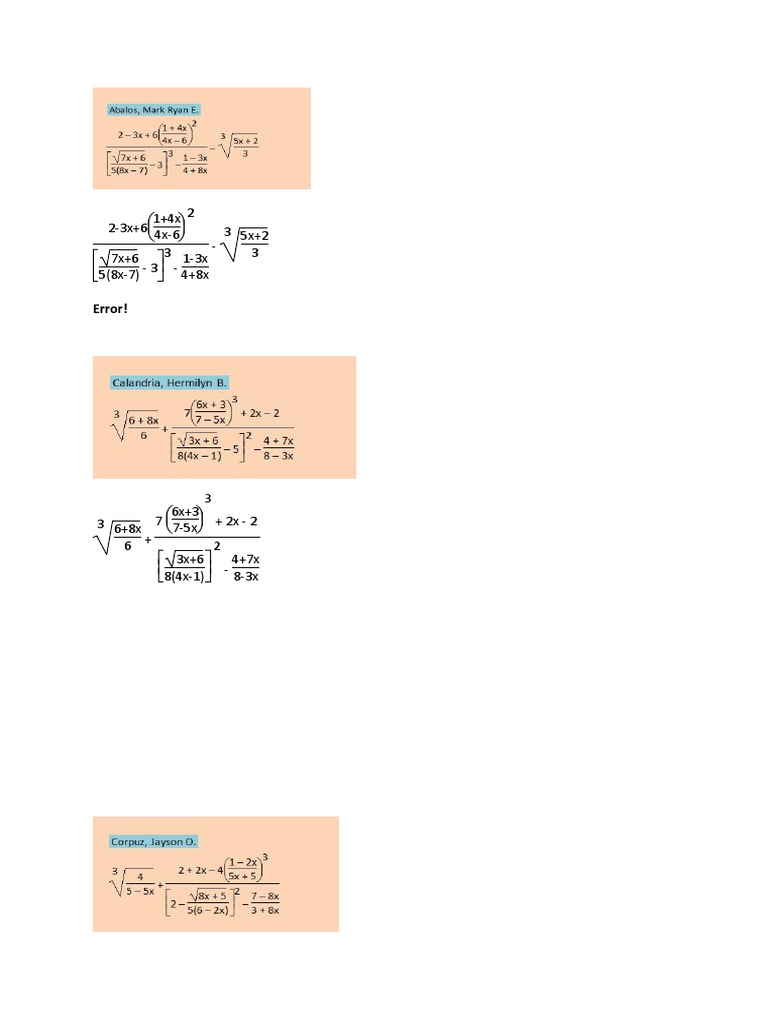 Simplifying Complex Algebraic Expressions Involving Fractions, Radicals ...
