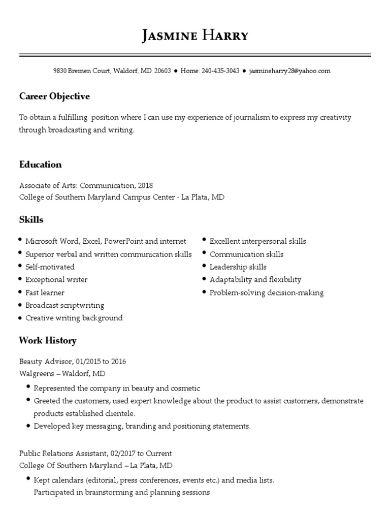 Resume 2018 | PDF