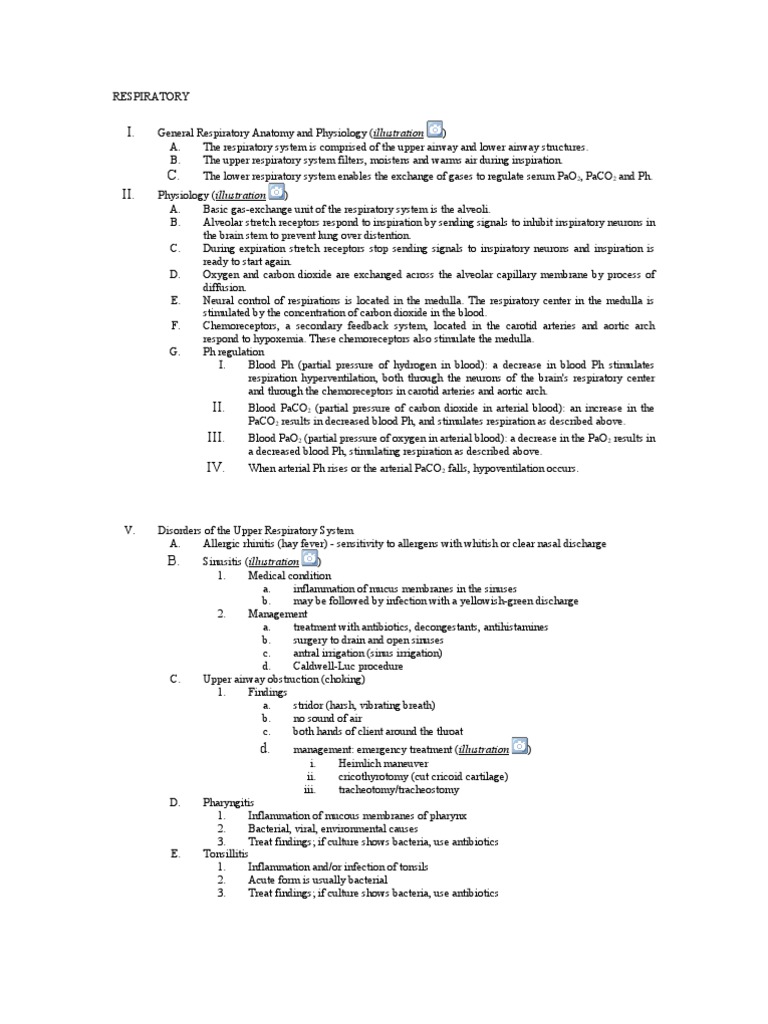 Nursing Lecture Respiratory | PDF | Respiratory System | Respiratory Tract