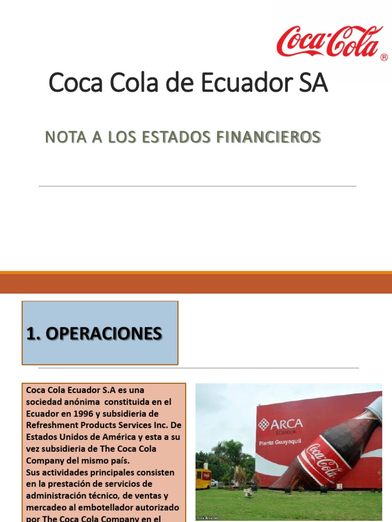 Coca Cola de Ecuador SA | PDF