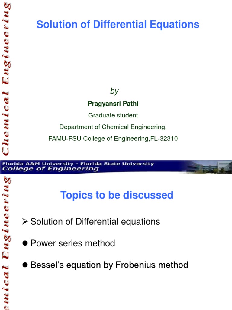 Solution of Differential Equations | PDF | Series (Mathematics) | Power ...