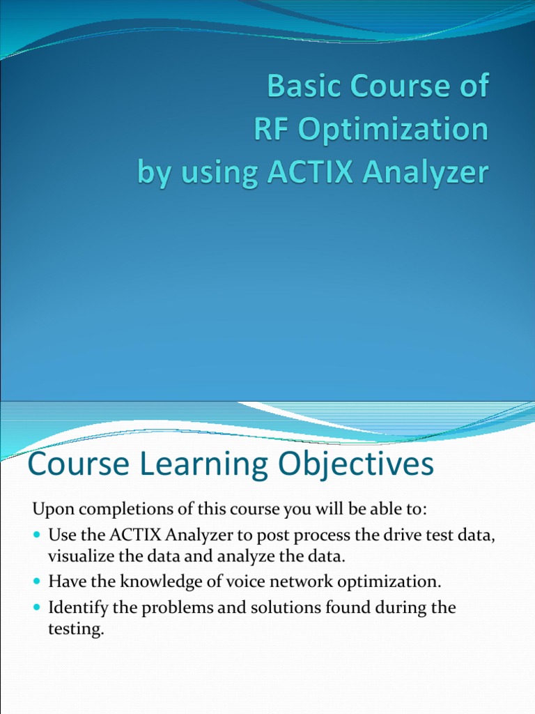 ACTIX Basic (Sample CDMA) | PDF | Computer Network | Telecommunications
