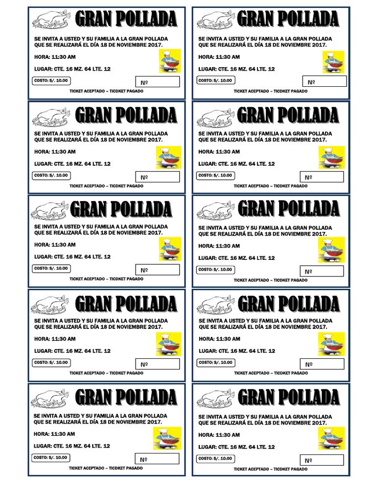 Ticket de Pollada | PDF