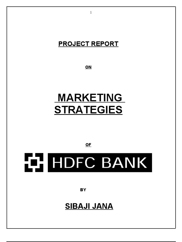 Marketing Strategies of HDFC Bank: Leveraging Technology to Enhance ...