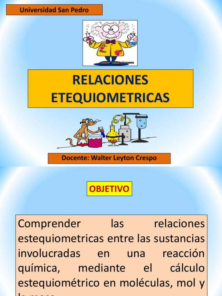 Relaciones Estequiometricas Mole Unidad Concentración