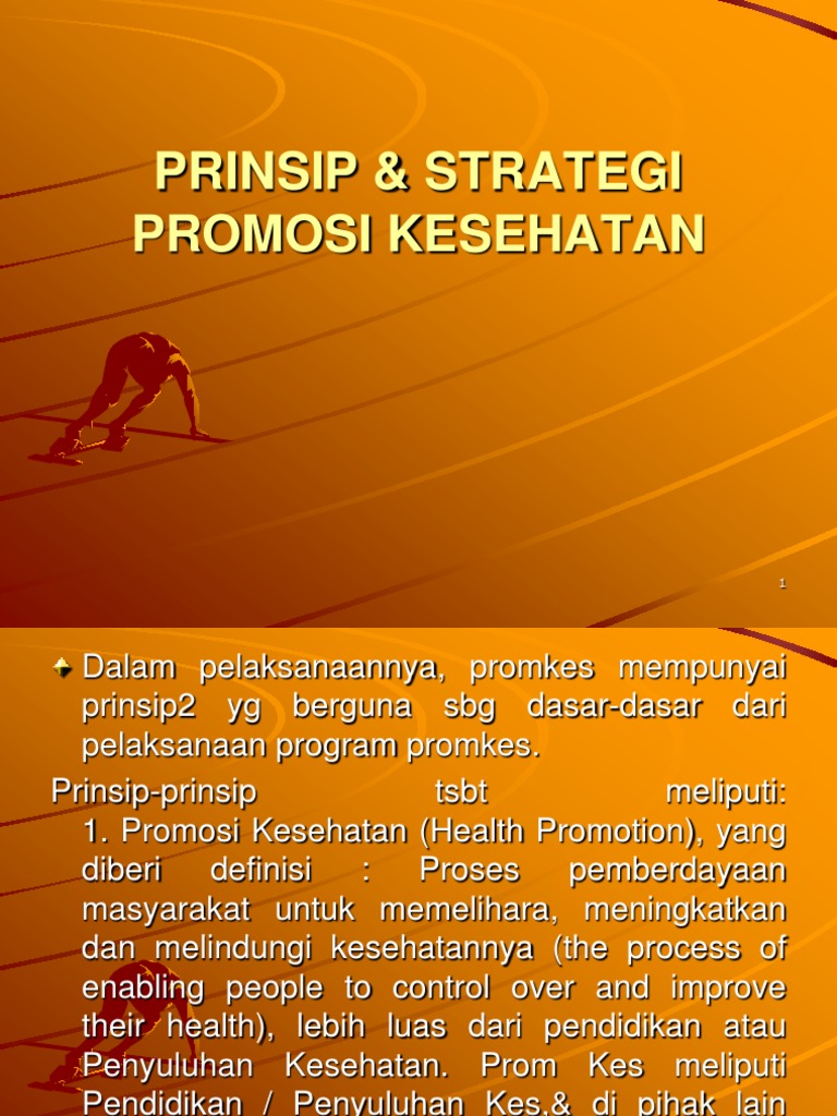 Prinsip & Strategi Promkes Pert 3 | PDF
