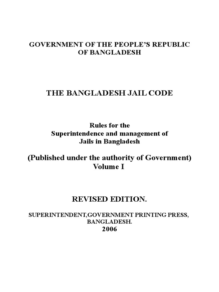Jail Code | PDF | Magistrate | Prison