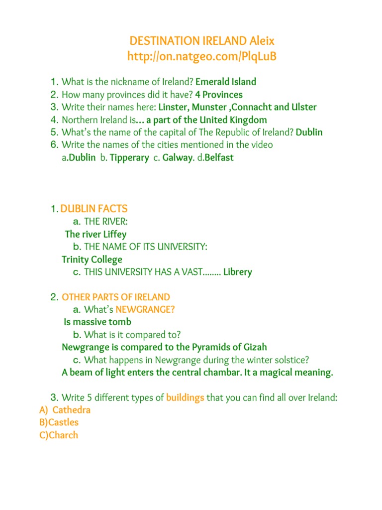 Destination Ireland | PDF