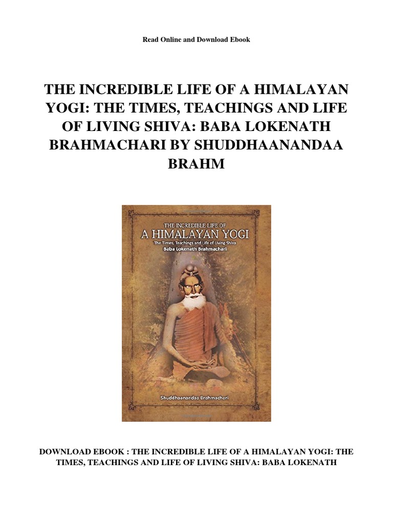 Baba Lokenath: A Himalayan Yogi's Life | PDF | Yoga | Meditation