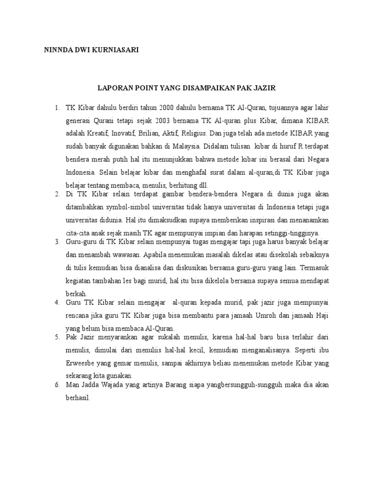 KIBAR | PDF | Karier & Perkembangan