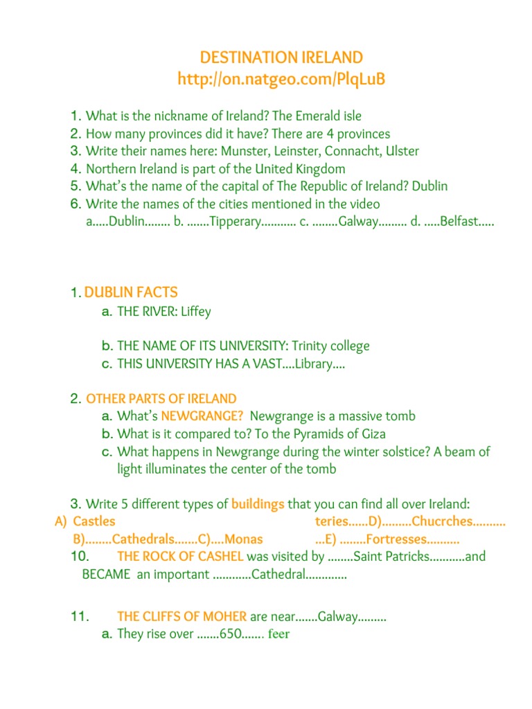 Destination Ireland | PDF