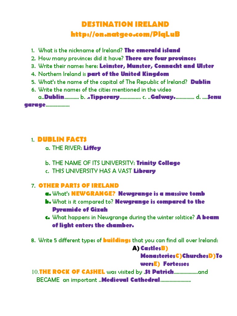 Destination Ireland | PDF