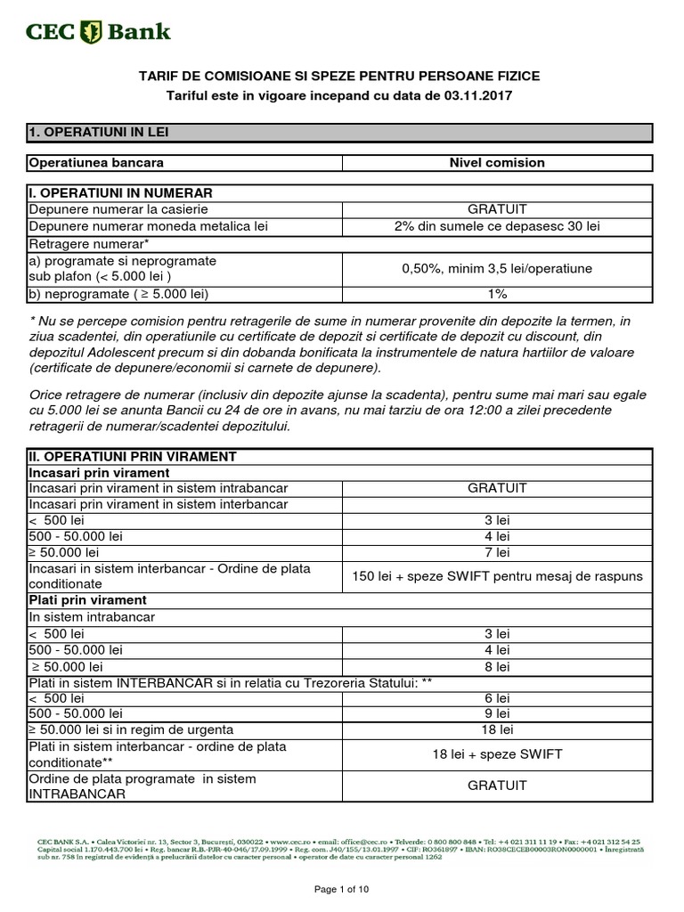 Lista Comisioane Pasiv PF Final | PDF