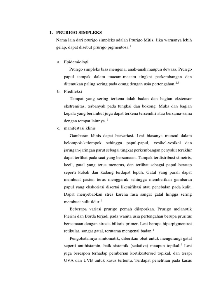 Prurigo Simpleks: Gejala dan Pengobatan | PDF | Sains & Matematika