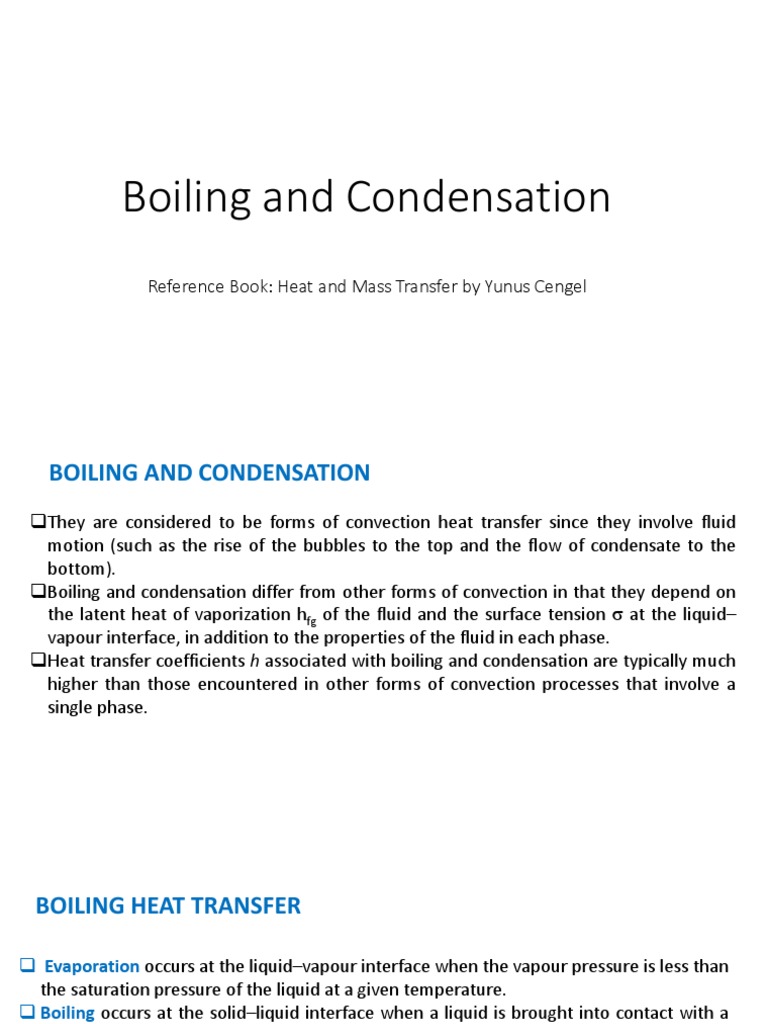 Boiling and Condensation | PDF | Boiling | Heat Transfer