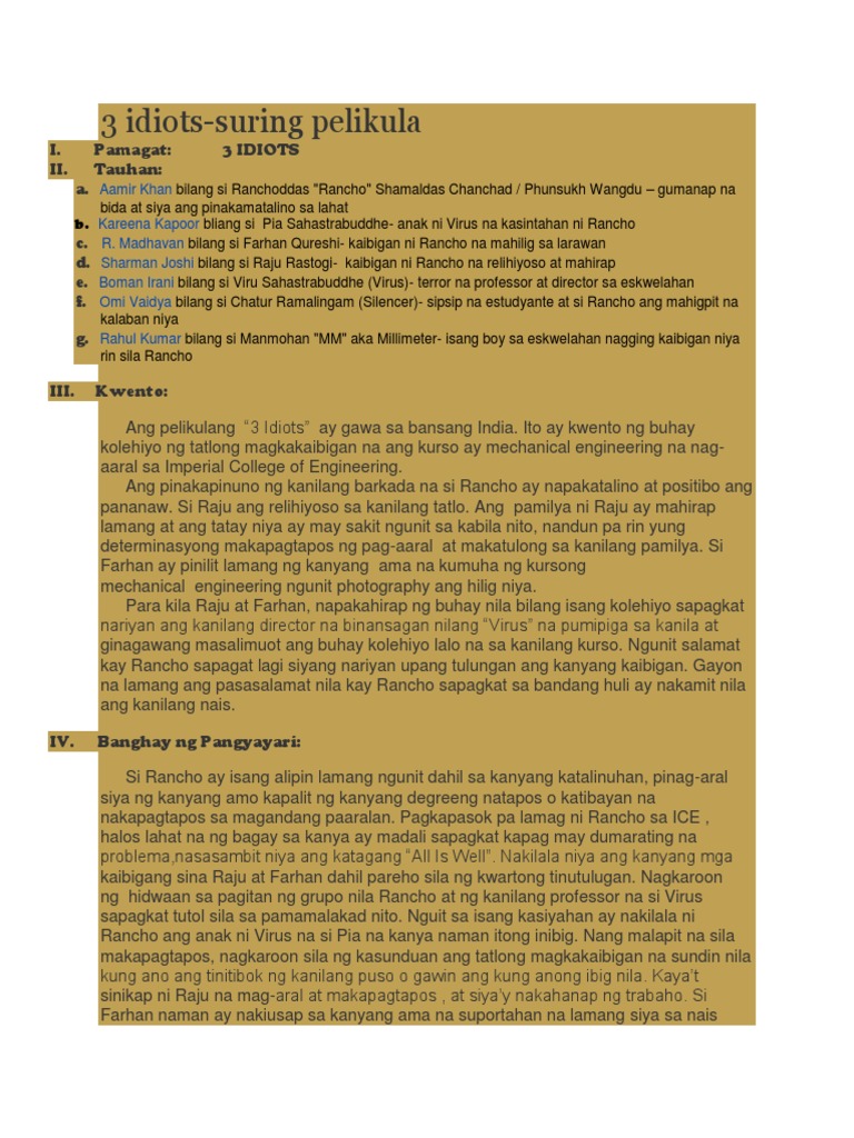 3 Idiots | PDF