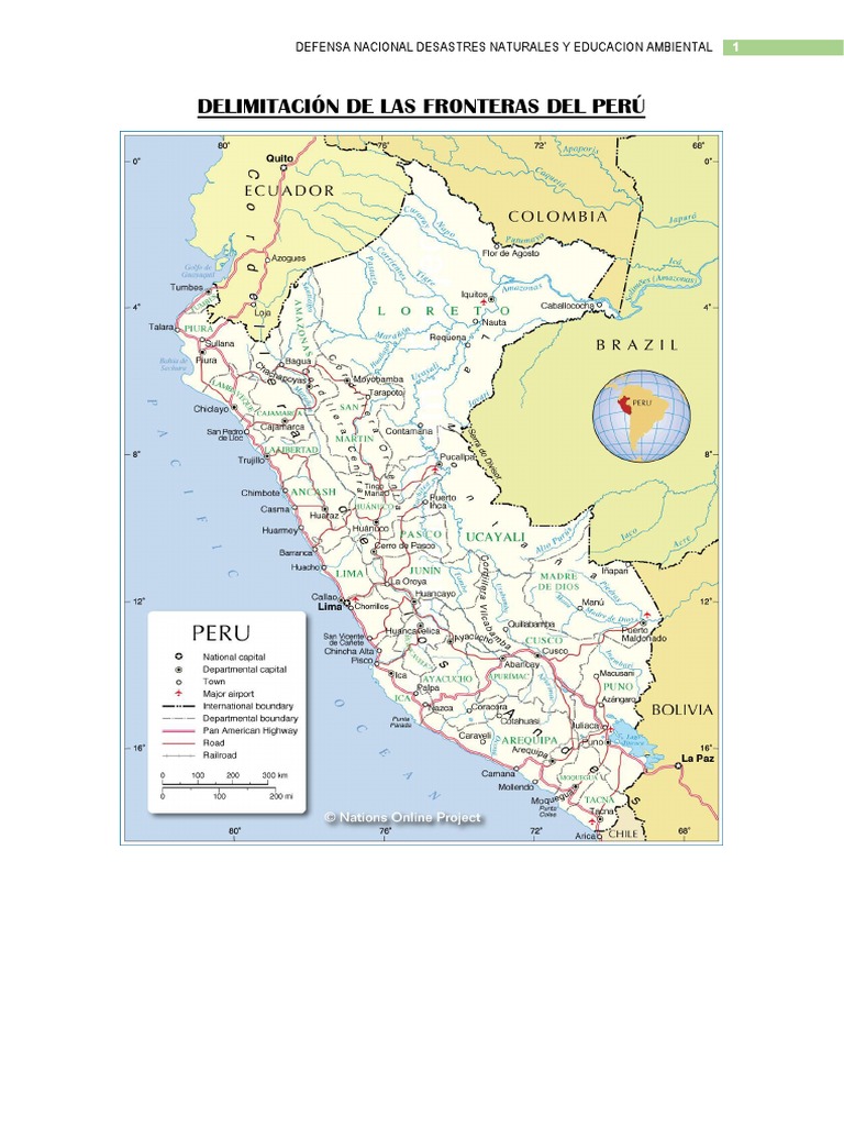 Delimitación de Las Fronteras Del Perú | América del Sur | Perú