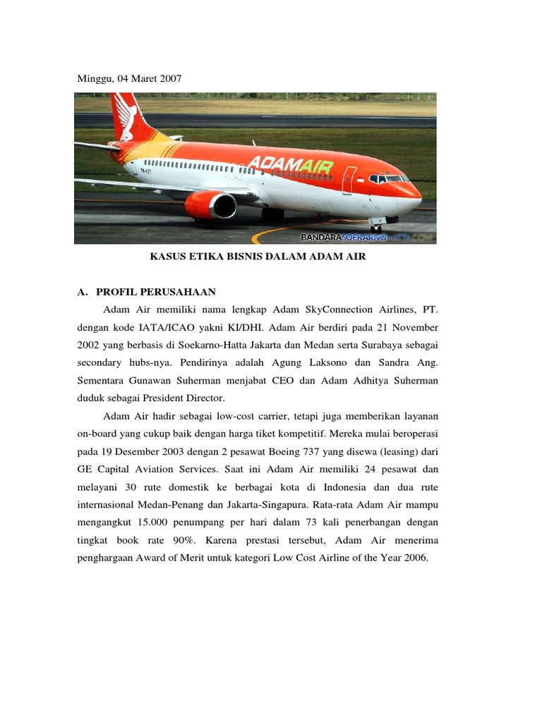 Analisis Adam Air | PDF