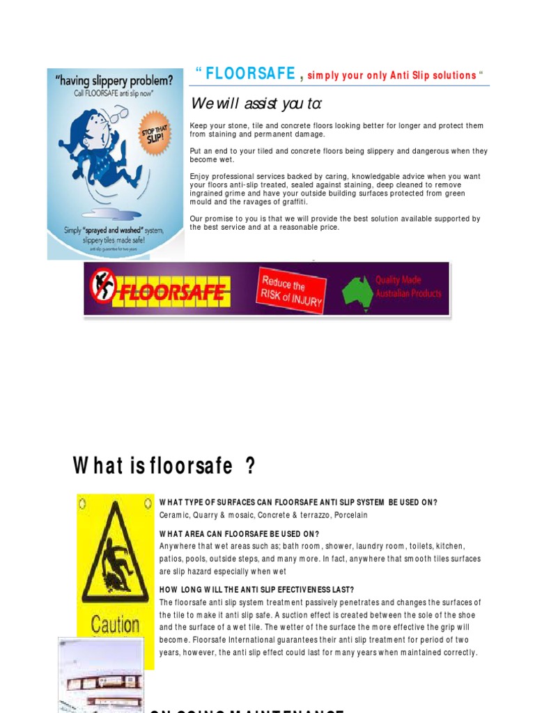 " Floorsafe: We Will Assist You To | PDF | Tile | Shower