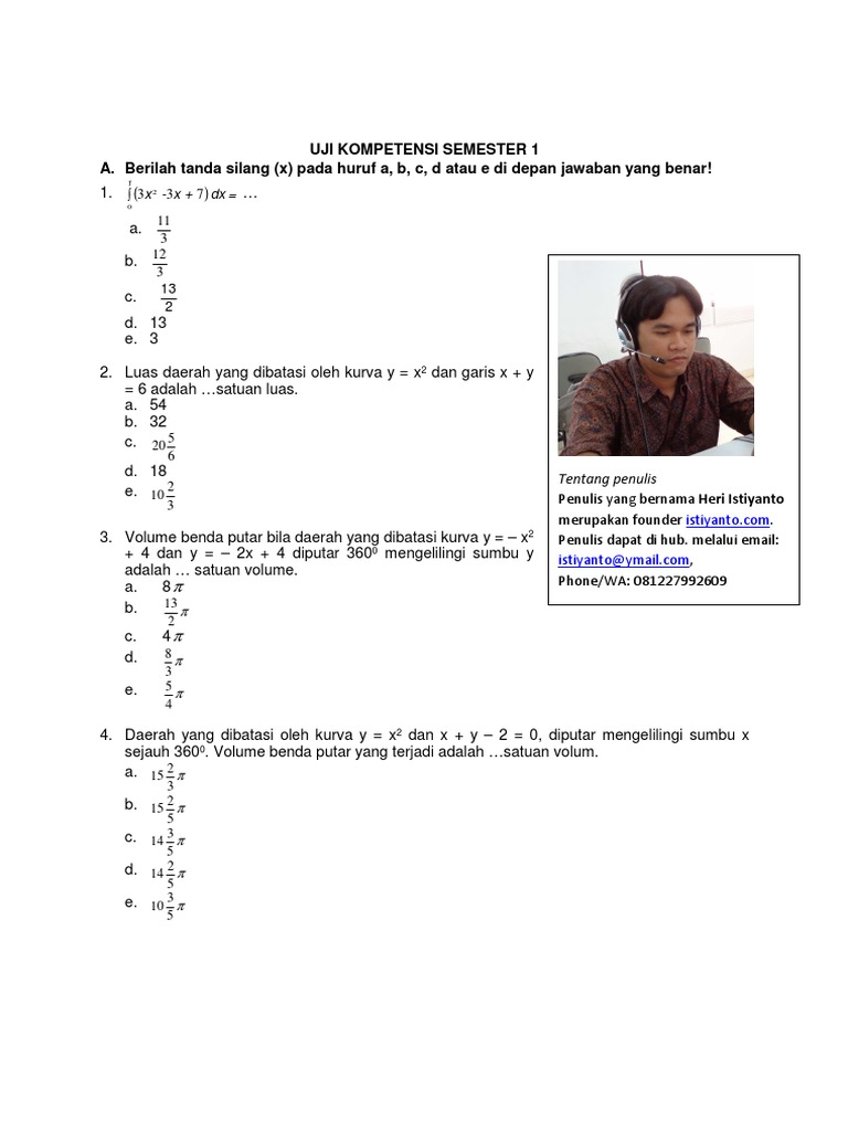 Soal Ulangan Umum Matematika Kelas 12 PDF | PDF