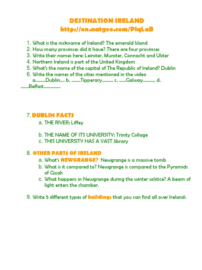 Explore Ireland: Facts & Highlights | PDF