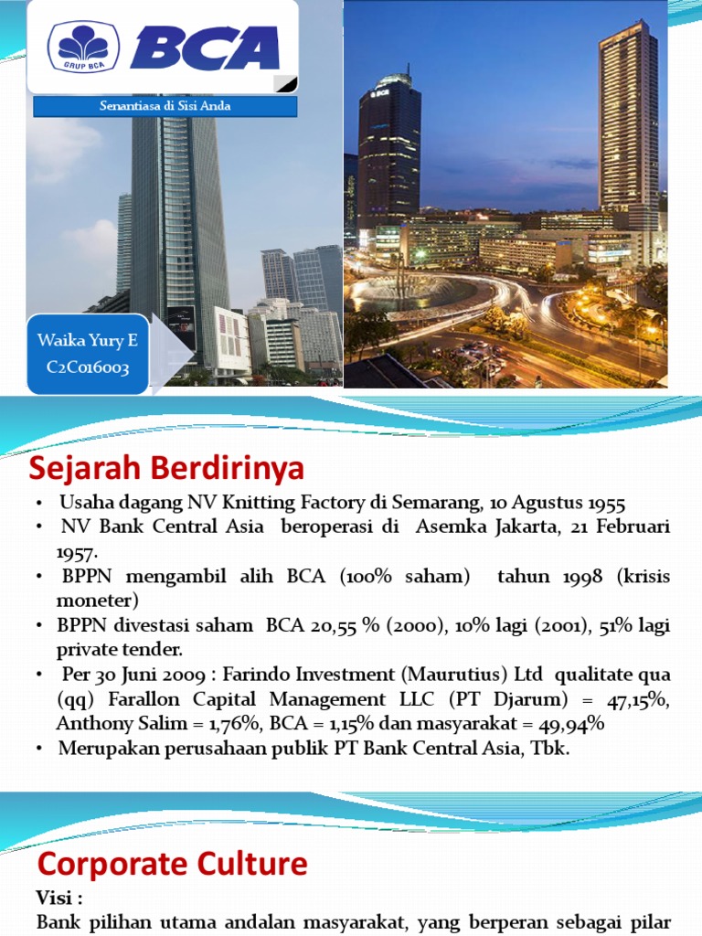 Profil Singkat Bca Master | PDF
