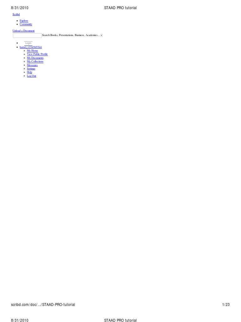 Staad Pro Tutorial Pdf Scribd World Wide Web
