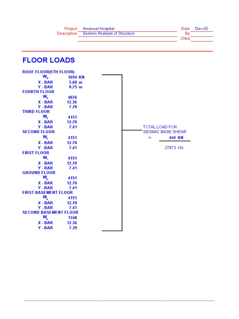 Floor Load | PDF | Seismology | Civil Engineering