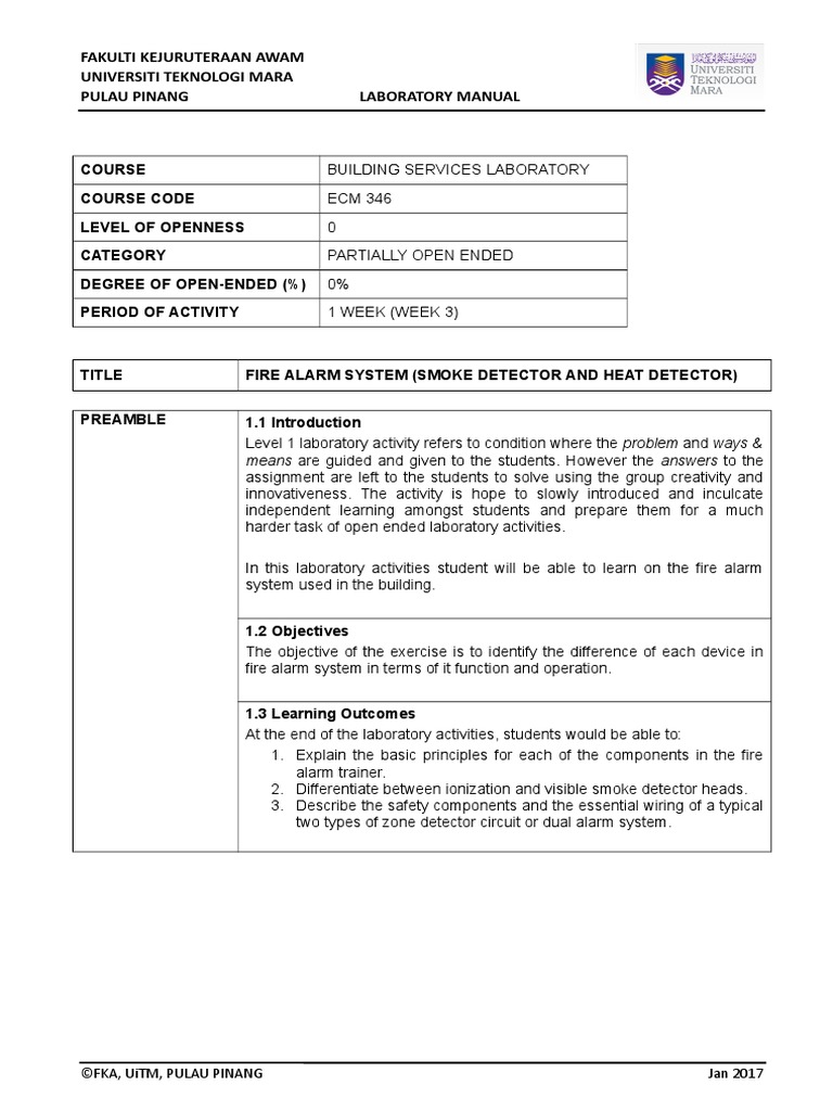 2 Level 0 - Fire Alarm System (Smoke and Heat Detector) | PDF | Safety ...