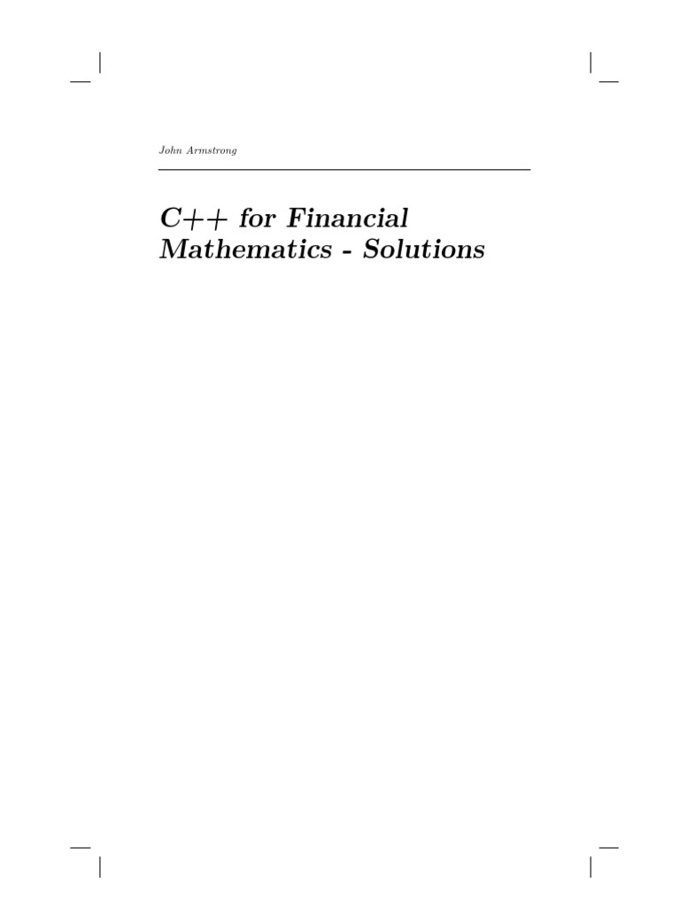 CPP For Financial Mathematics Cpp-Book-Solutions | PDF | Greeks ...